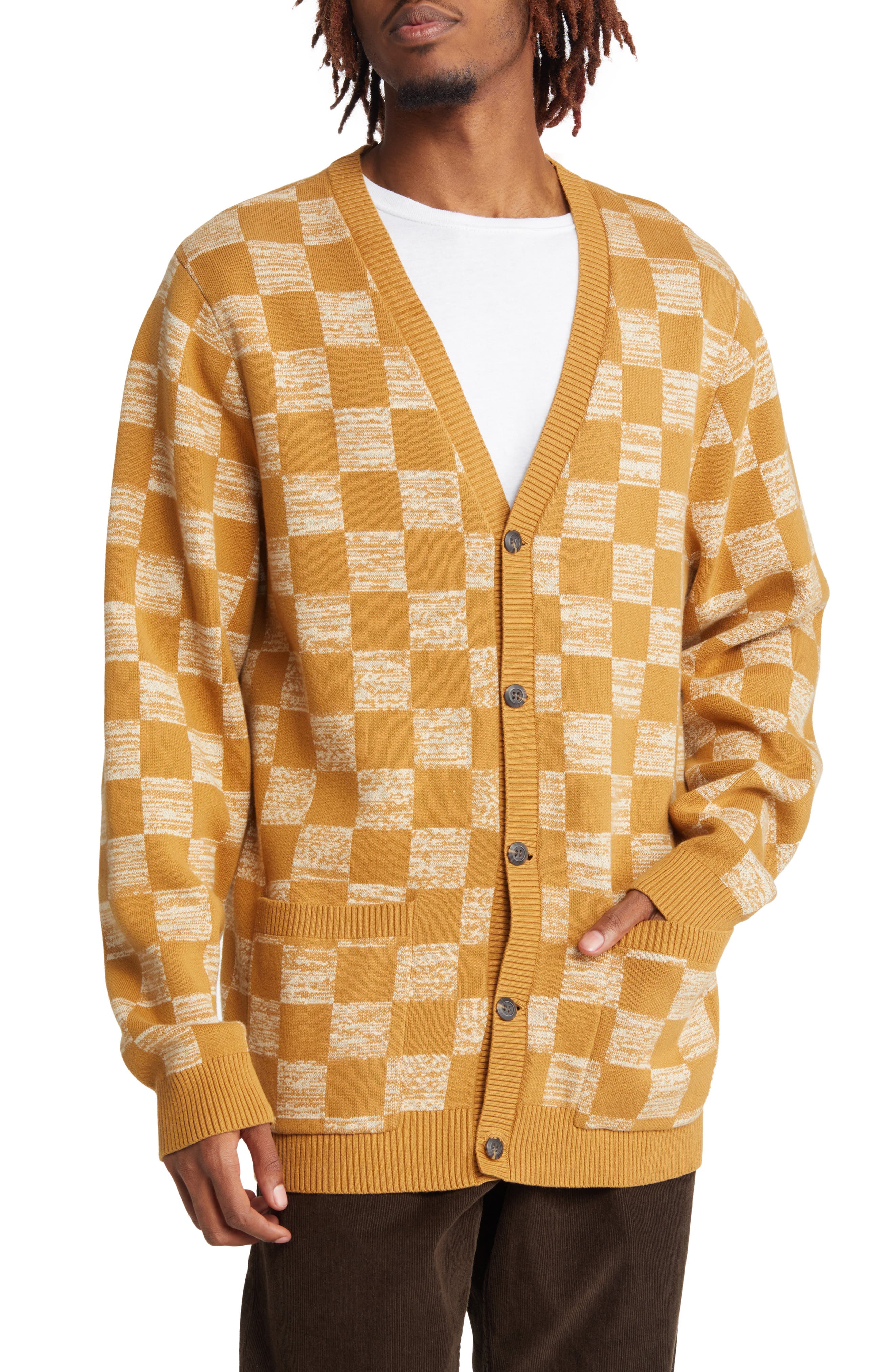 Vans Checkerboard Jacquard Cotton Cardigan | Nordstrom