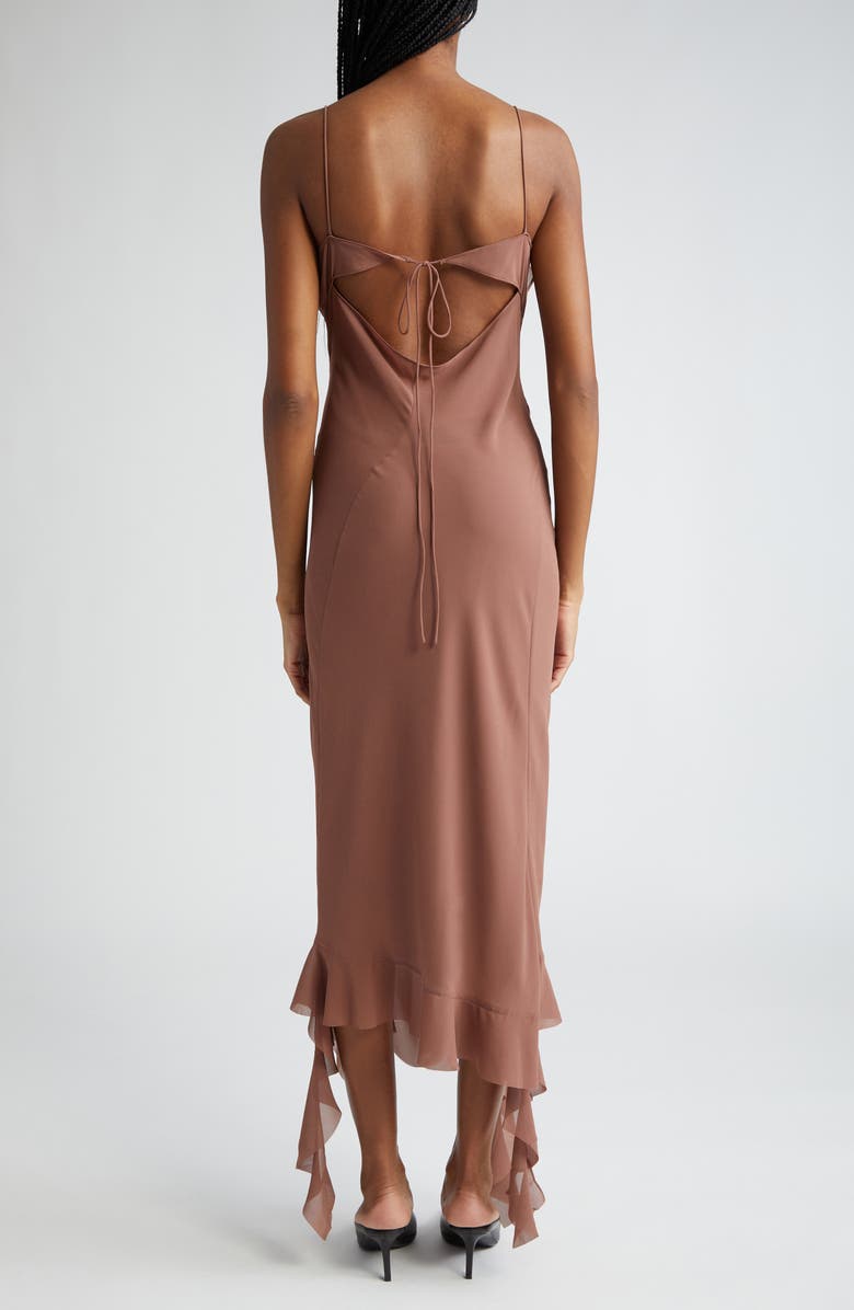 Acne Studios Delouise Asymmetric Ombré Ruffle Chiffon Dress | Nordstrom