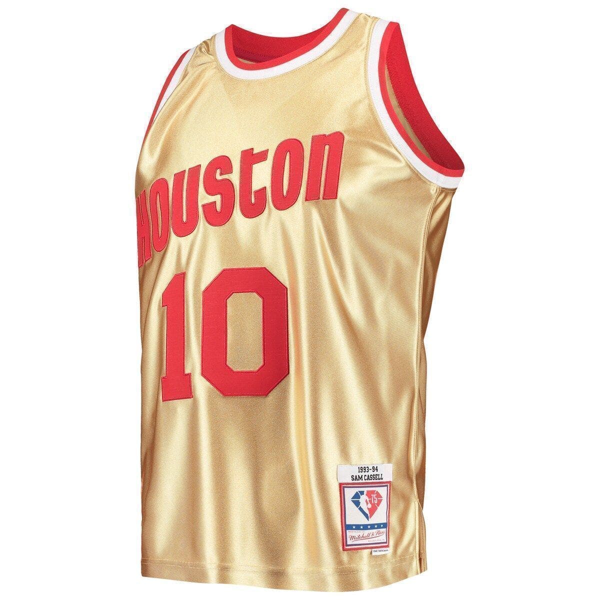 Mitchell & Ness Men's Mitchell & Ness Sam Cassell Gold Houston Rockets ...