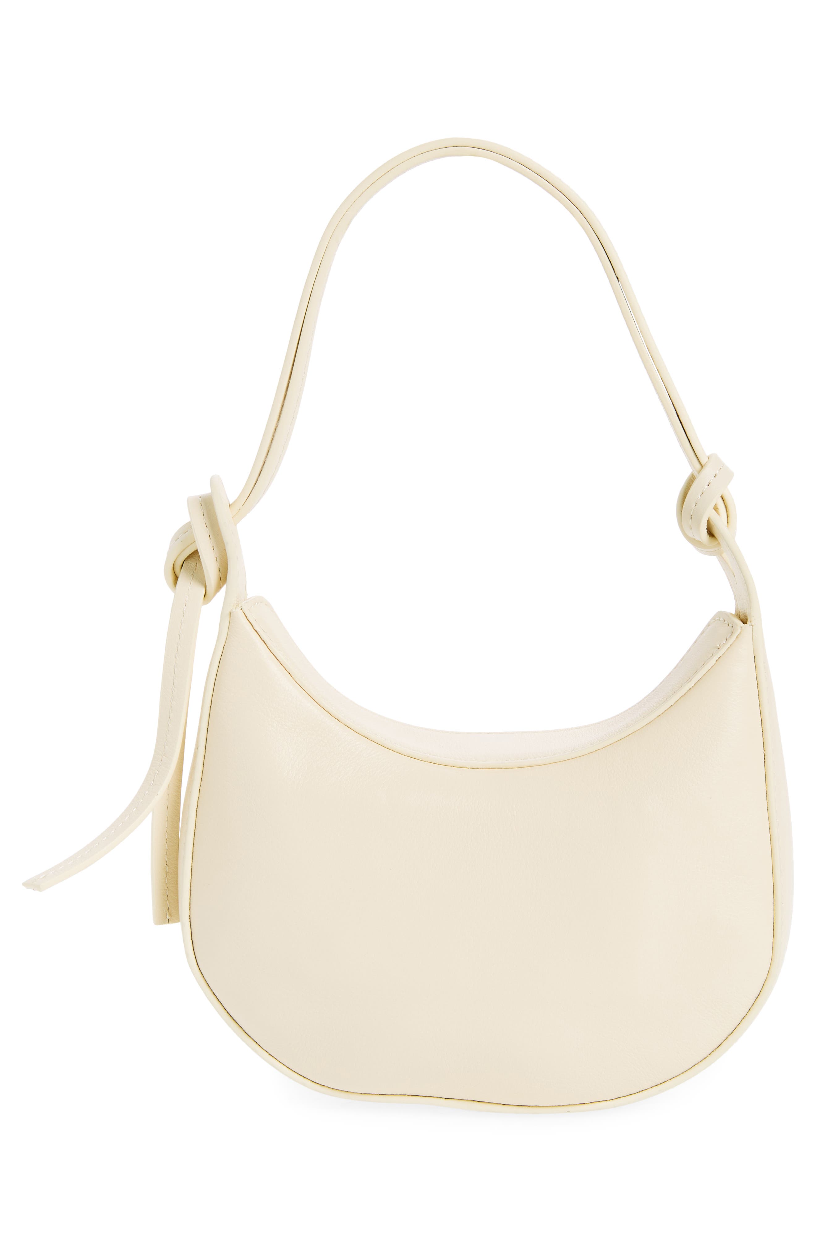 Reformation Mini Rosetta Leather Shoulder Bag in Parmesan | Smart Closet