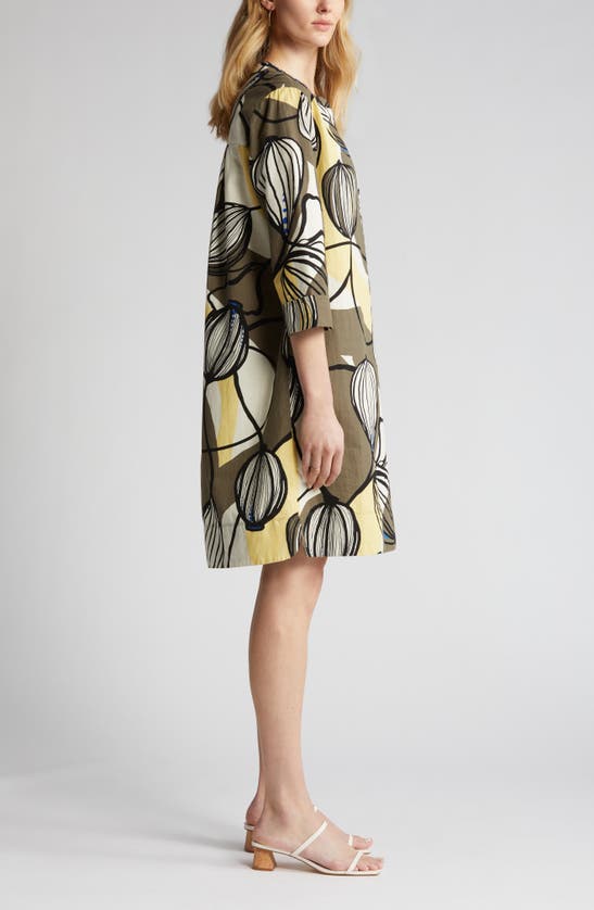 Masai Copenhagen Nokolo Print Linen Dress In Raffia | ModeSens