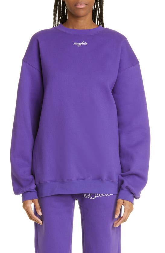 The Mayfair Group 777 Luck Crewneck Sweatshirt In Violet | ModeSens