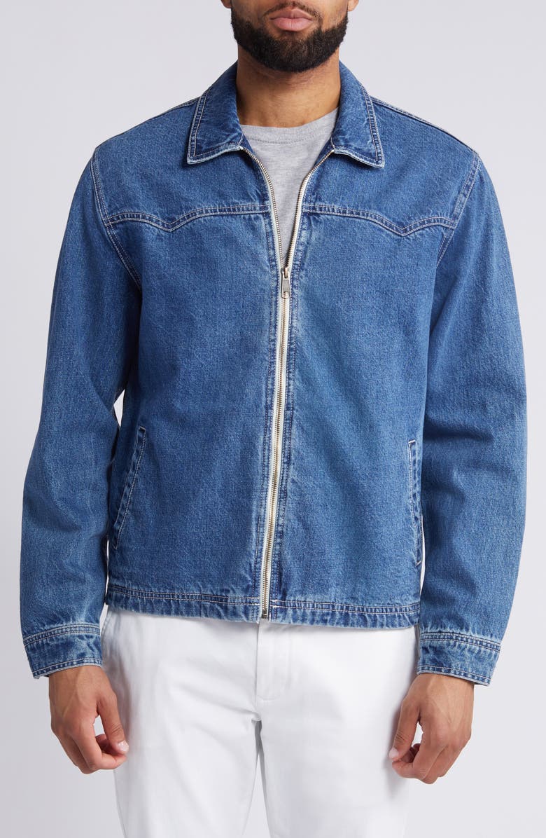 Rails Cooke Denim Western Zip Front Shirt | Nordstrom