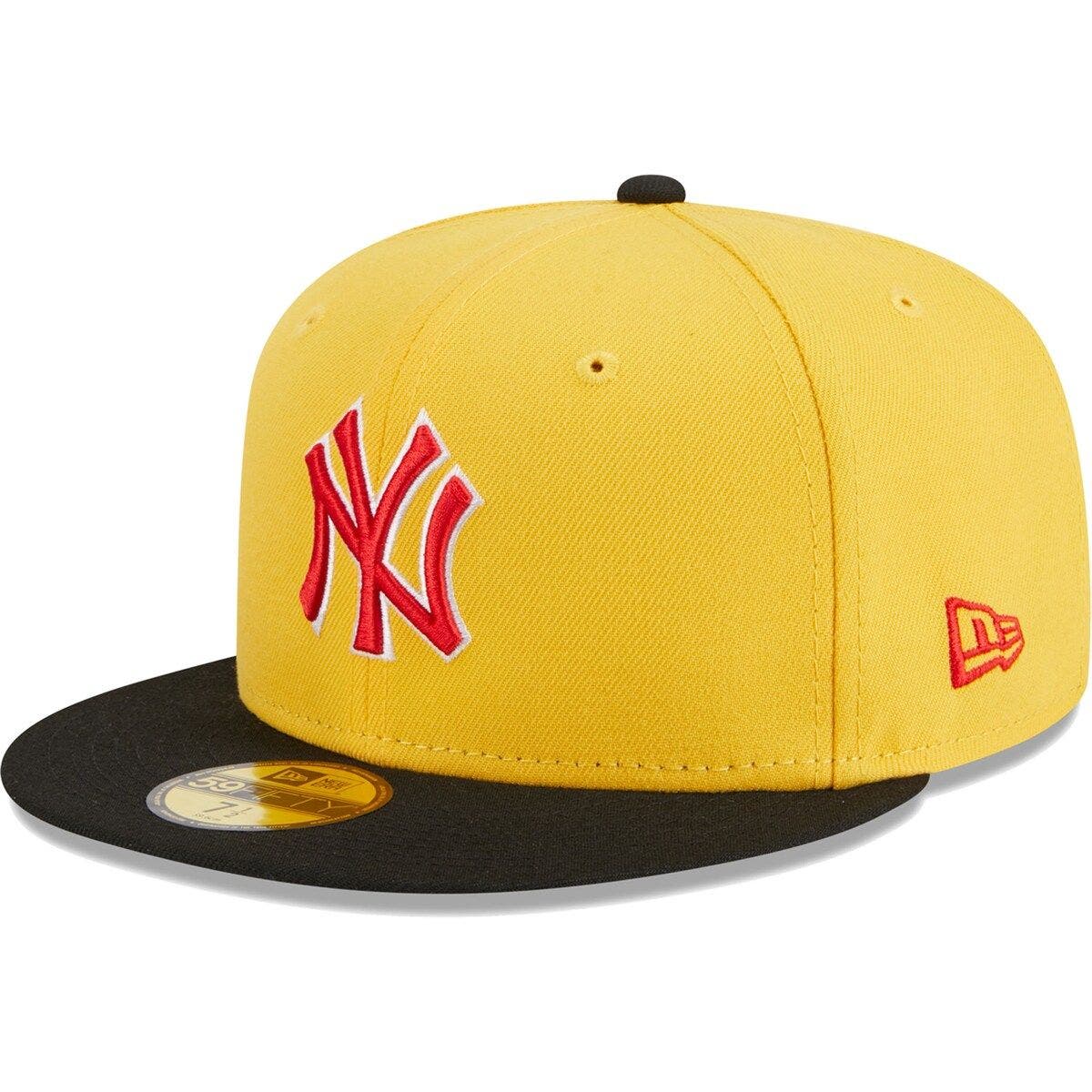 New Era Men's New Era Yellow/Black New York Yankees Grilled 59FIFTY ...