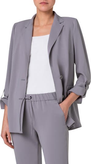 Akris punto Roll Tab Cuff Boyfriend Blazer | Nordstrom