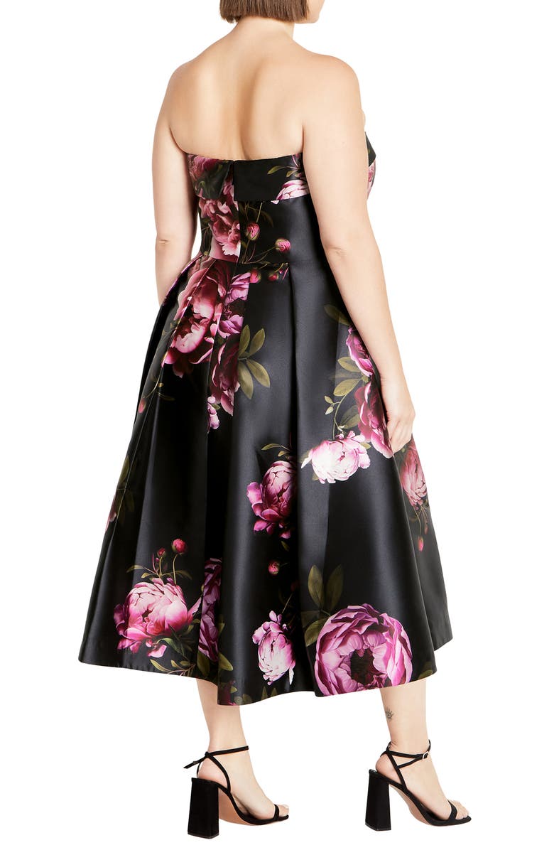 City Chic Tiffany Bloom Strapless Dress | Nordstrom