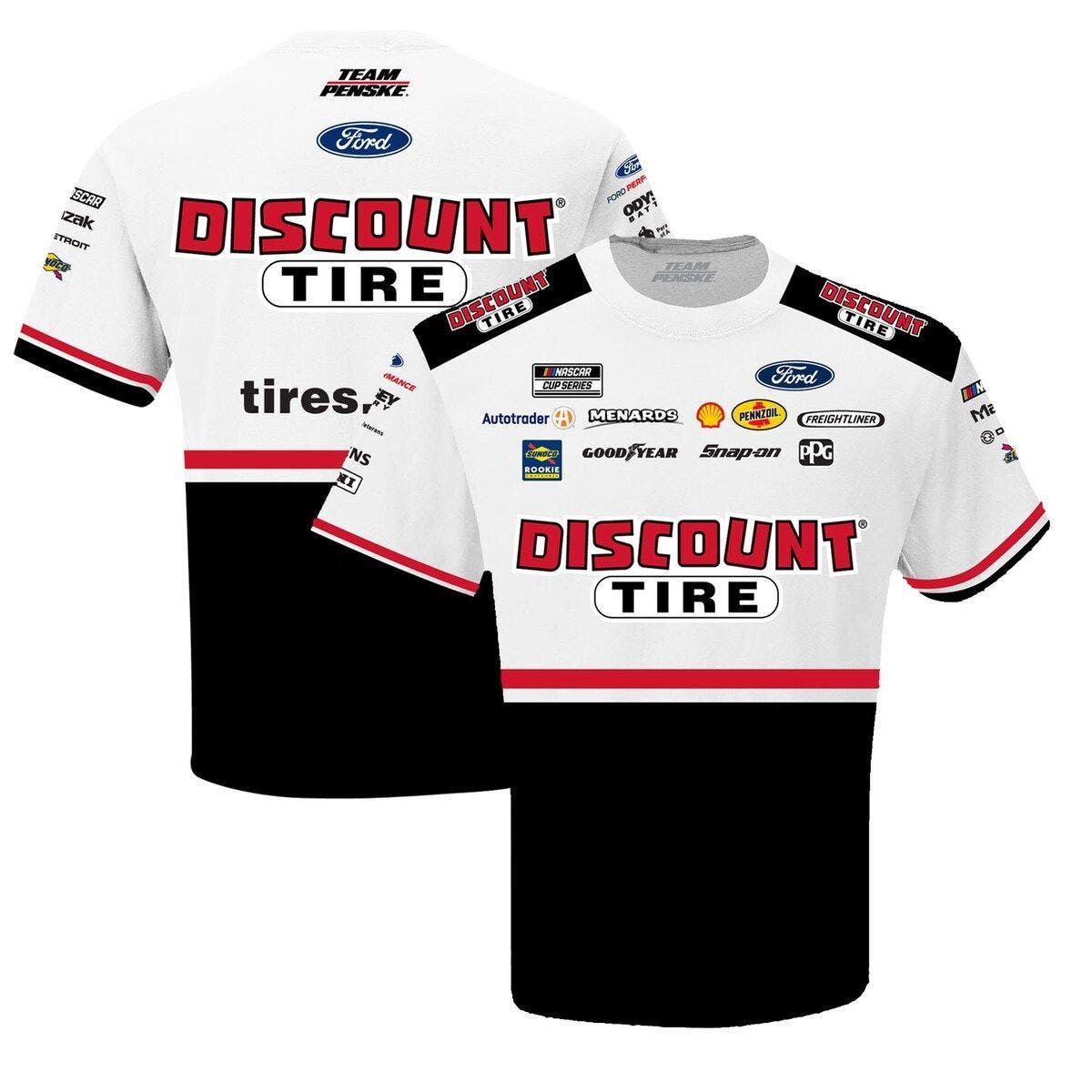 TEAM PENSKE Men's Team Penske White Austin Cindric Discount Tire ...