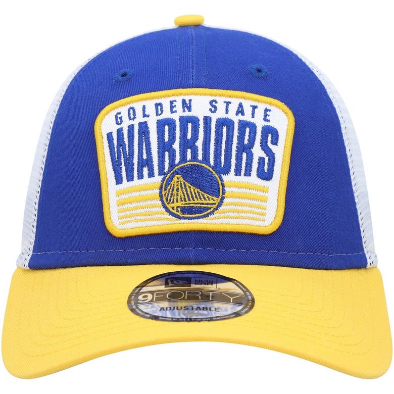 New Era Royal Golden State Warriors Two-tone Patch 9forty Trucker ...