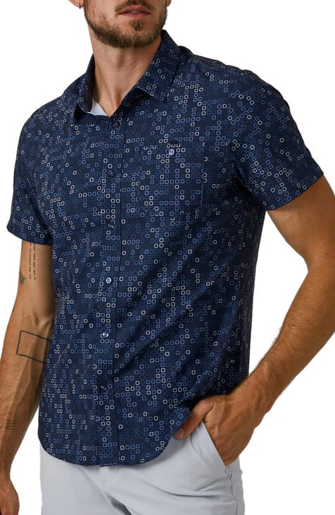 Interlock Stretch Short Sleeve Button Up Shirt