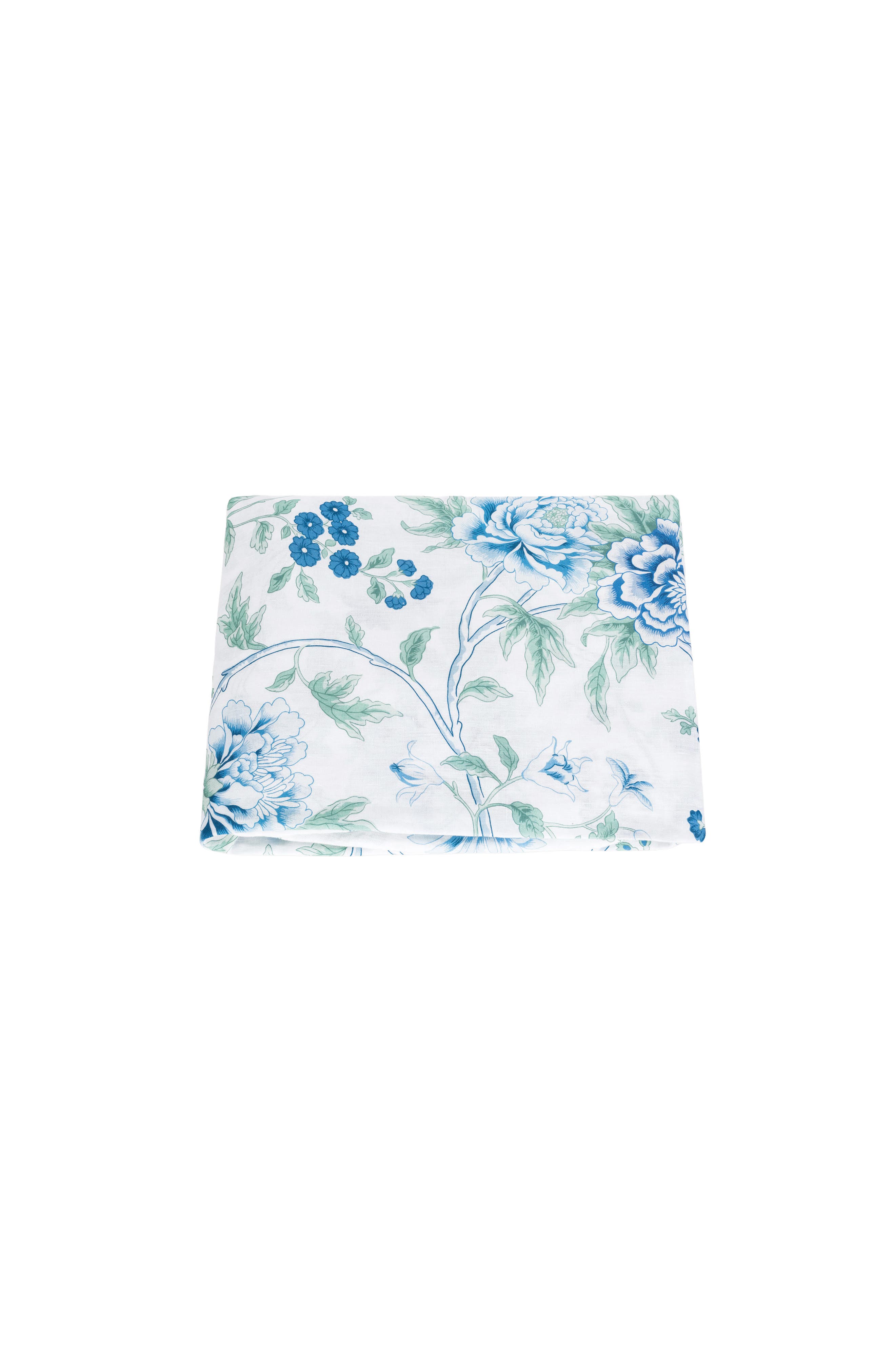 Matouk Simone Floral Print Linen Fitted Sheet | Nordstrom