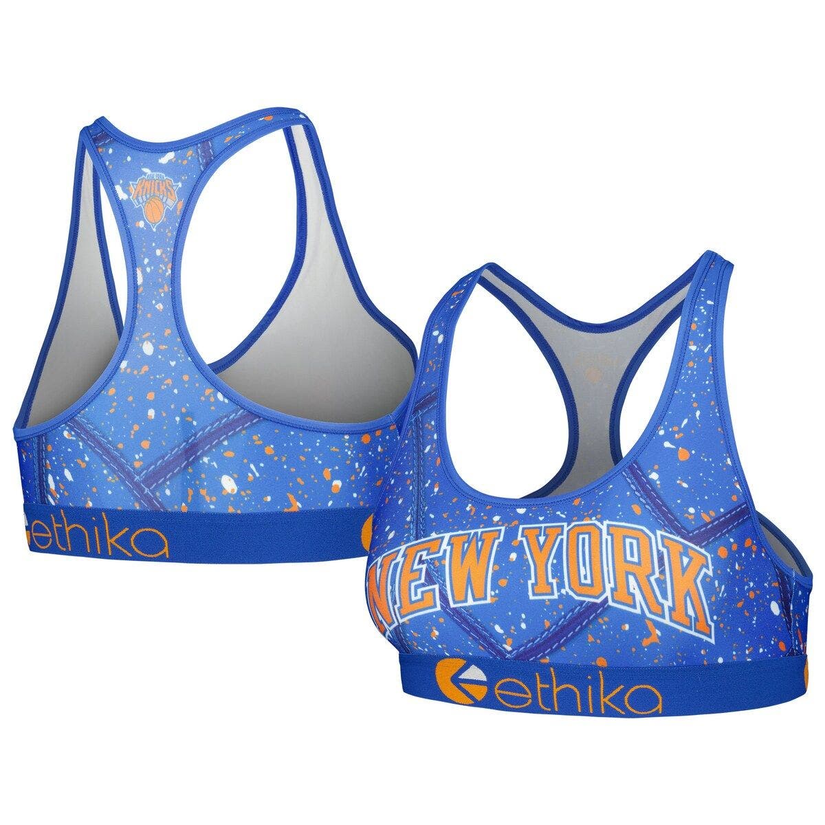 Ethika Women's Ethika Blue New York Knicks Racerback Sports Bra | Nordstrom