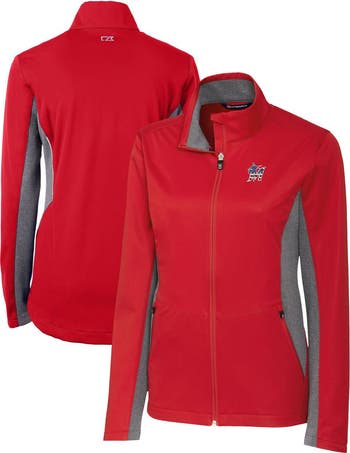 Cutter & Buck Women's Cutter & Buck Cardinal Miami Marlins Americana Logo Navigate Softshell ...
