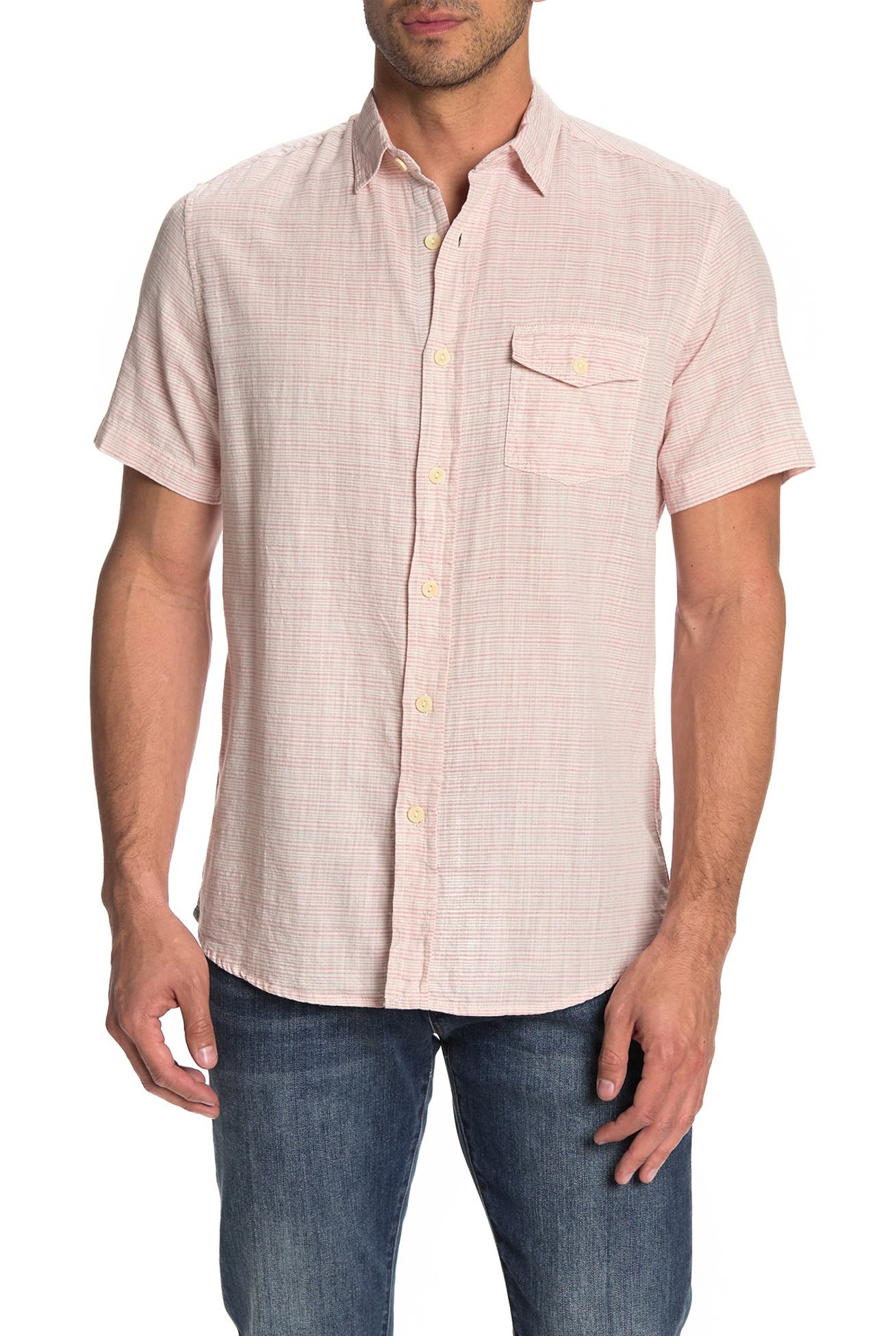 Grayers | Horizon Short Sleeve Slub Twill Modern Fit Shirt | Nordstrom Rack