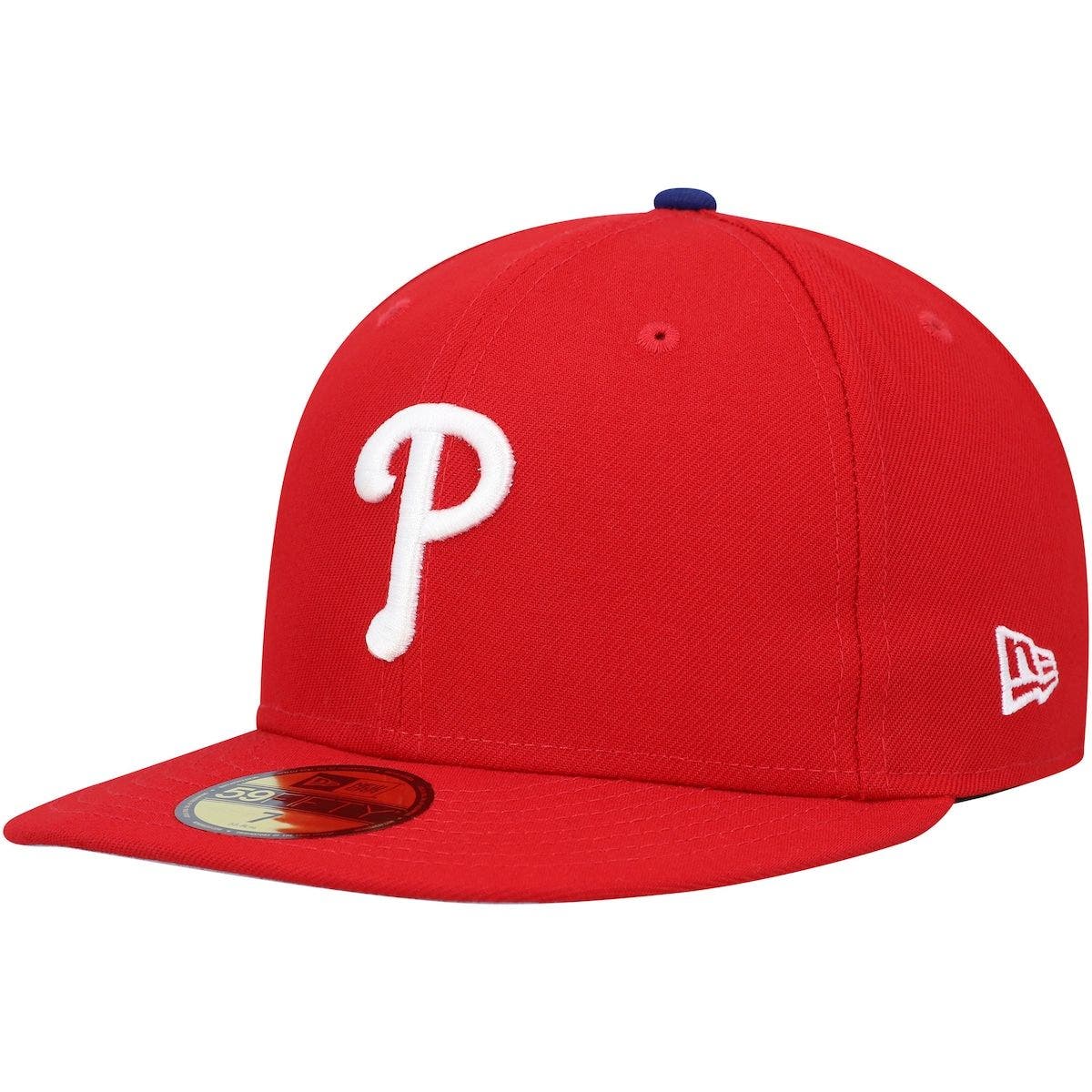 New Era Men's New Era Red Philadelphia Phillies Throwback Authentic ...