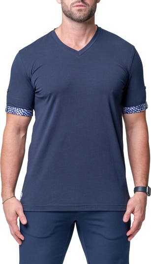 Maceoo Vivaldi Solid Monkey Blue V-Neck T-Shirt | Nordstrom