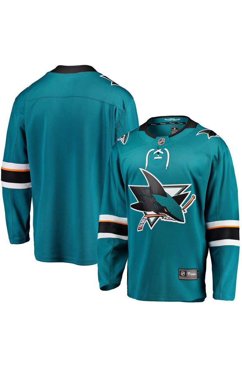 FANATICS Men's Fanatics Branded Teal San Jose Sharks Breakaway Home ...