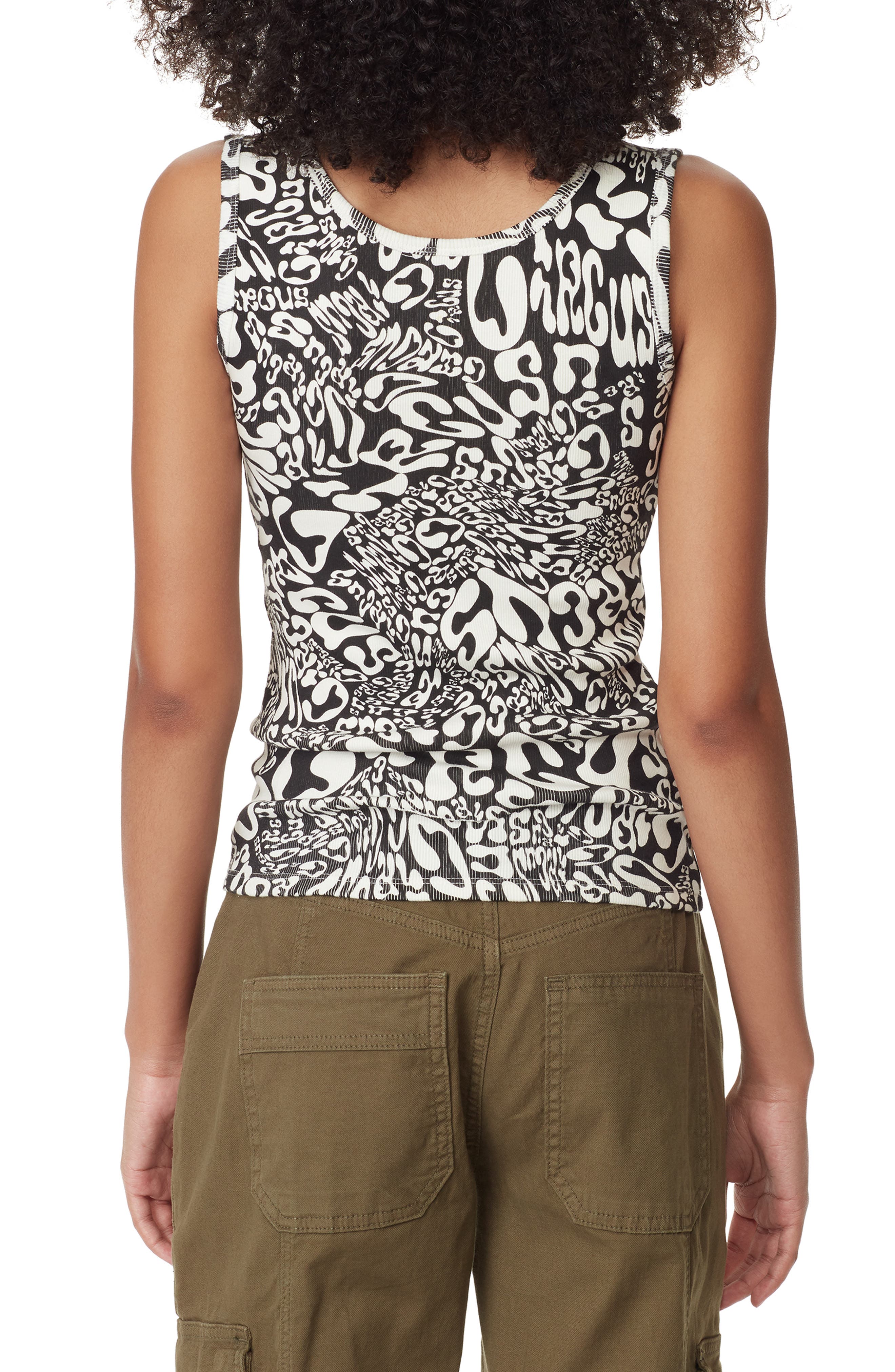 Circus NY Valeria Ribbed Tank in Rainbow Check | Smart Closet