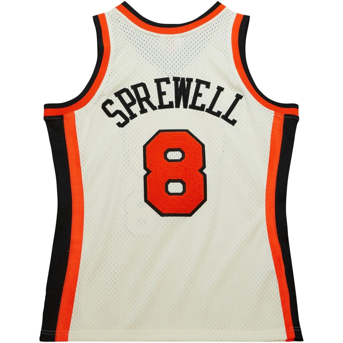 Mitchell & Ness Men's Mitchell & Ness Latrell Sprewell Cream New York ...