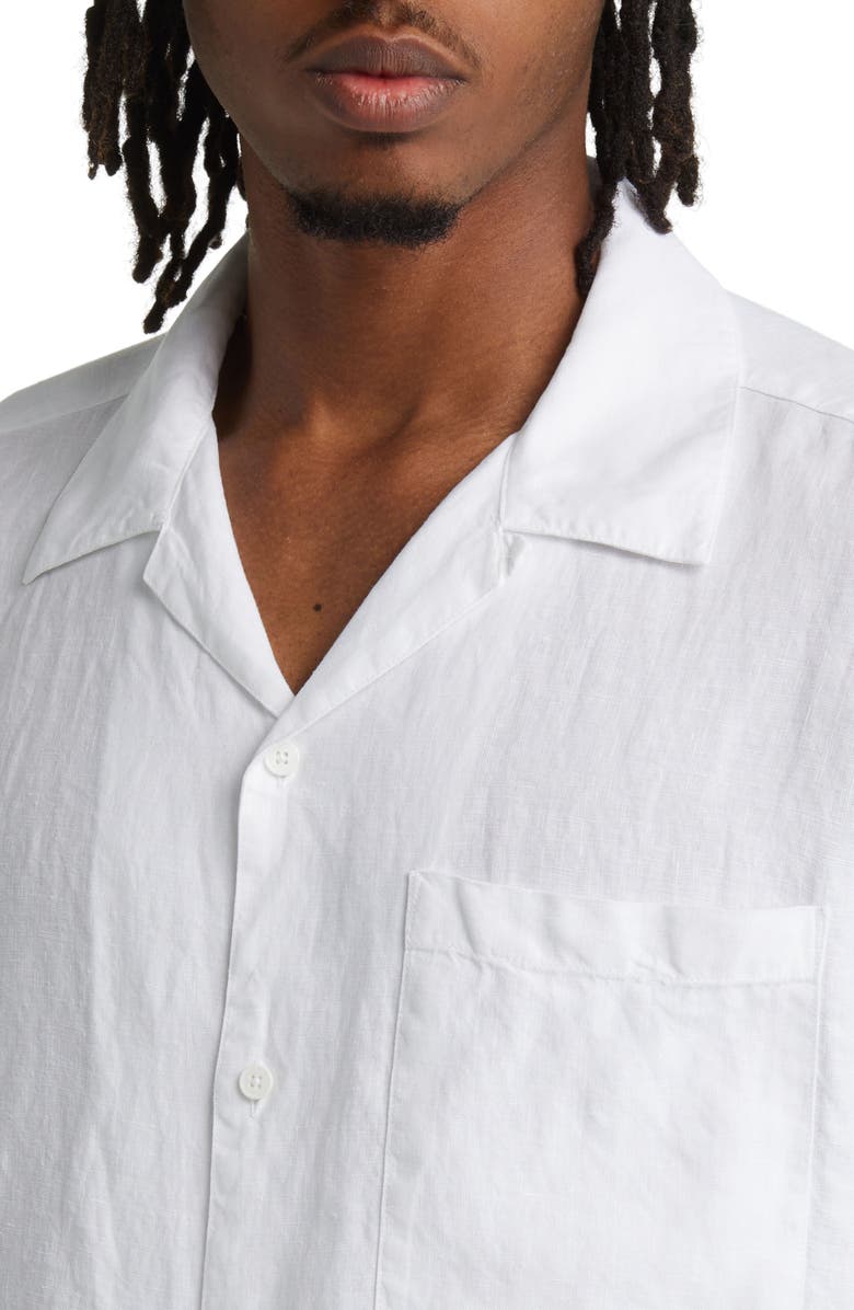 NN07 Julio 5706 Short Sleeve Linen Button-Up Camp Shirt | Nordstrom