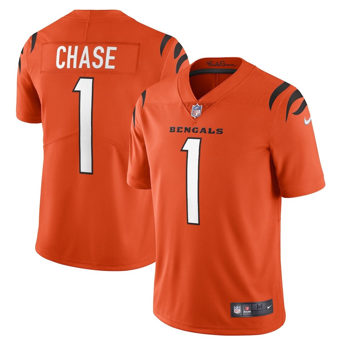 Nike Men's Nike Ja'Marr Chase Orange Cincinnati Bengals Alternate Vapor ...