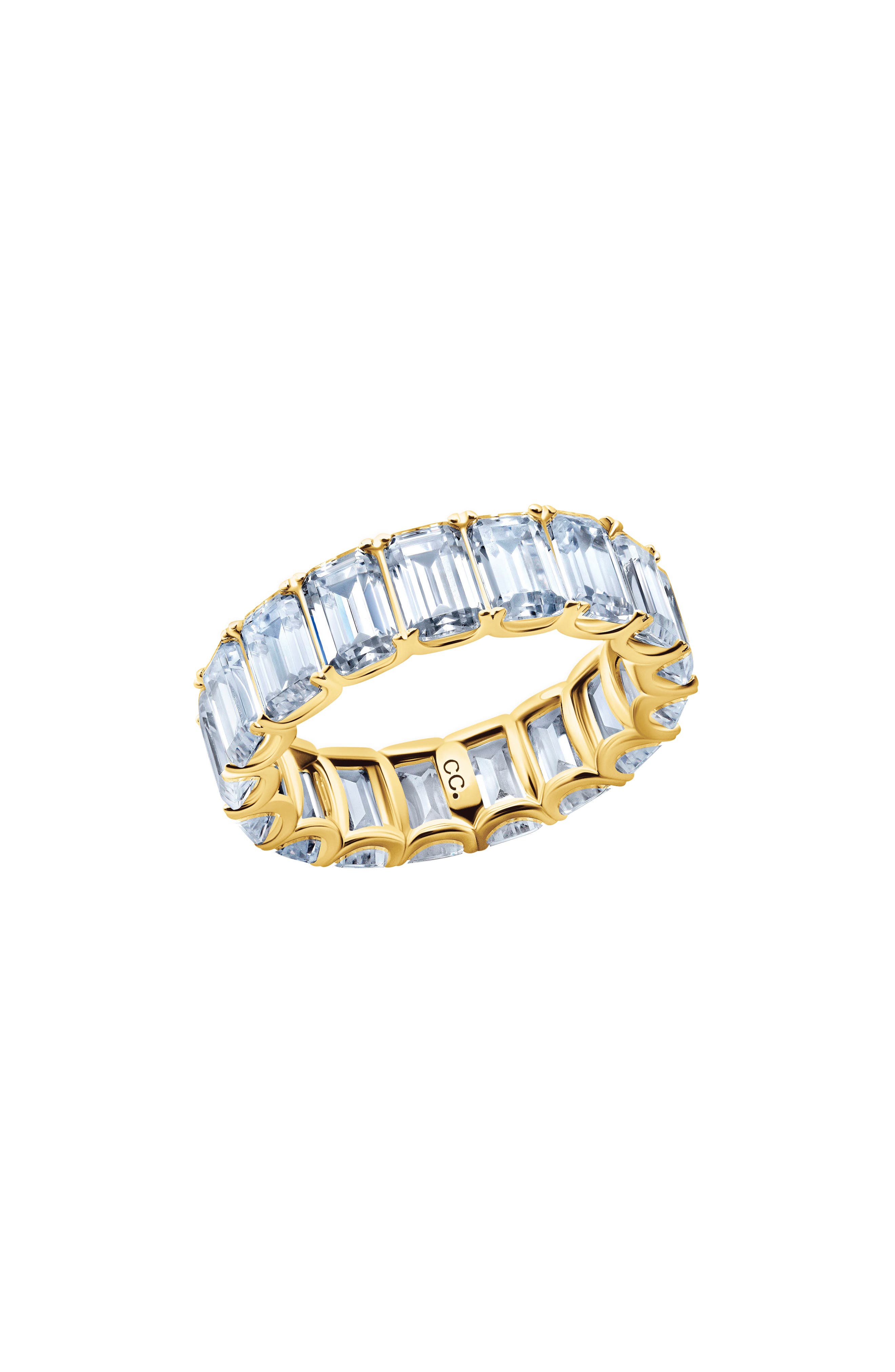 Crislu Emerald Cut Eternity Band Ring | Nordstrom