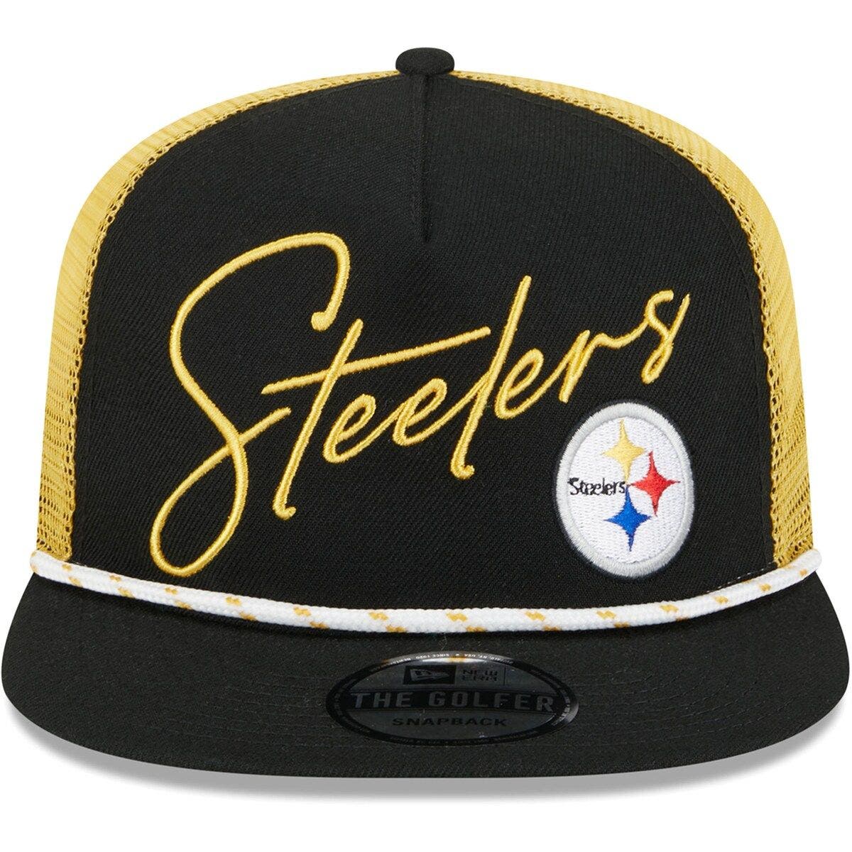 New Era Men's New Era Black Pittsburgh Steelers Script Logo Golfer ...