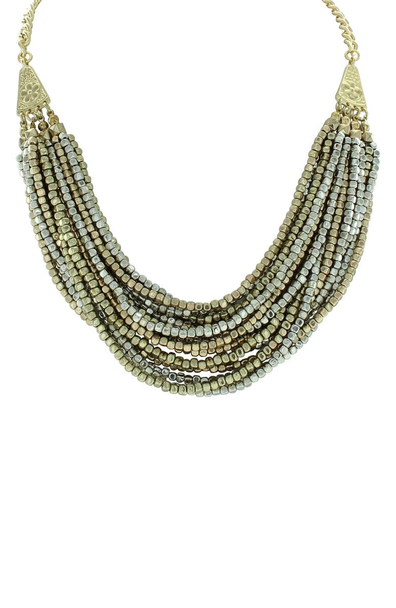 OLIVIA WELLES Layered Bead & Flower Detailed Necklace | Nordstromrack