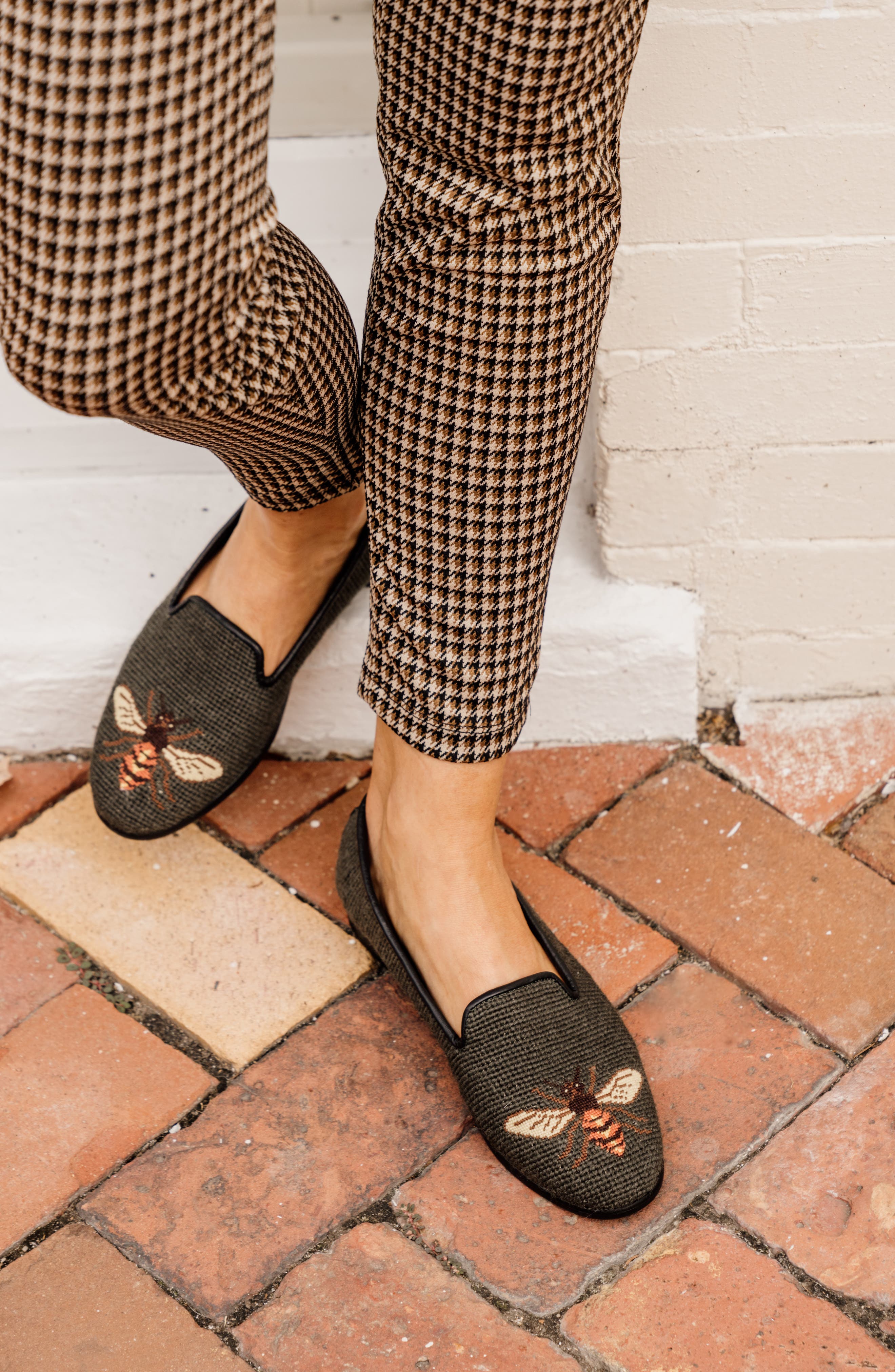ByPaige BY PAIGE Needlepoint Bee Flat (Women) | Nordstrom