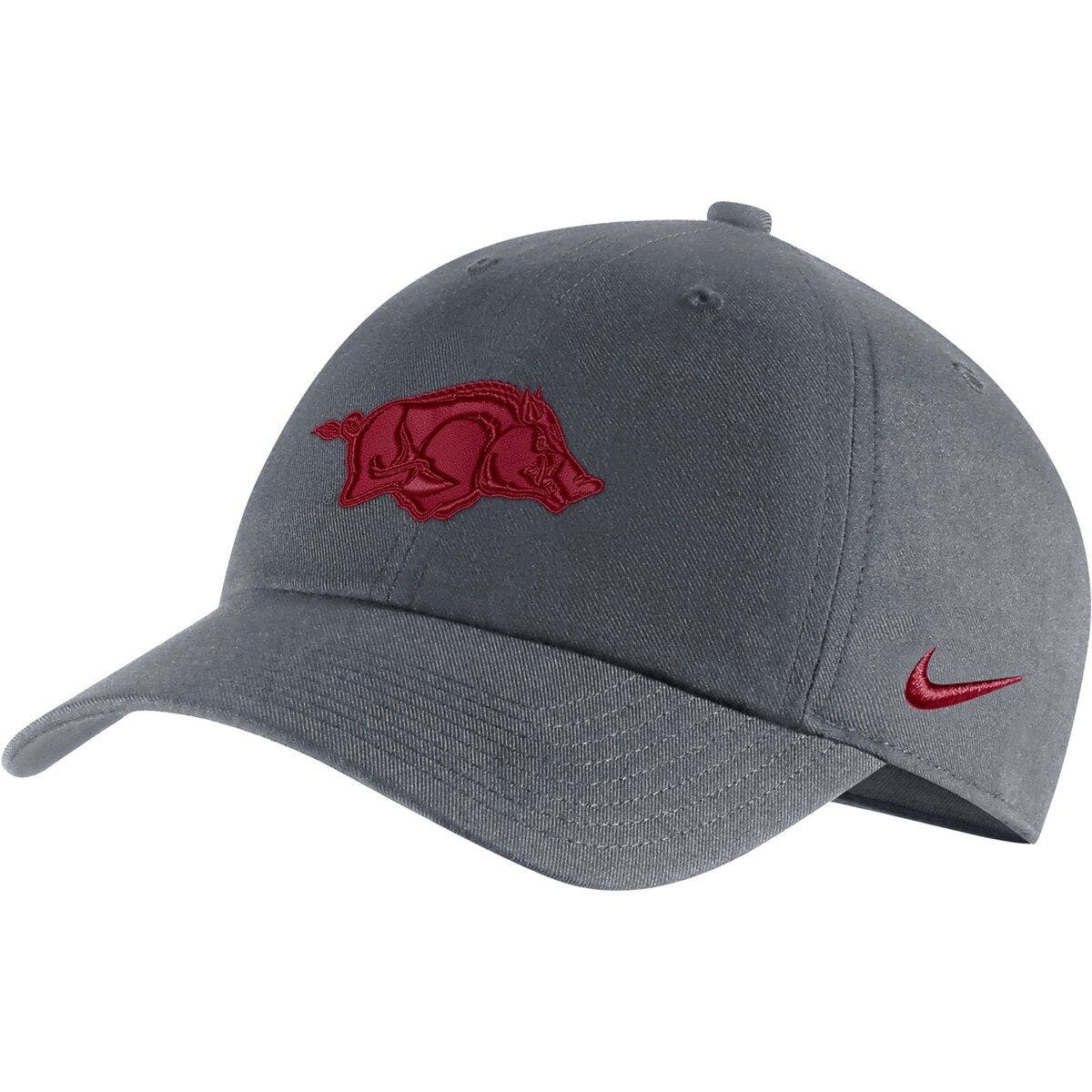 Nike Men's Nike Gray Arkansas Razorbacks Hertiage86 Adjustable Hat ...