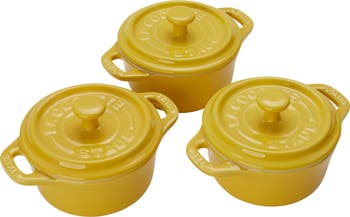 Staub Citron 3-Piece Mini Round Cocotte Set | Nordstrom