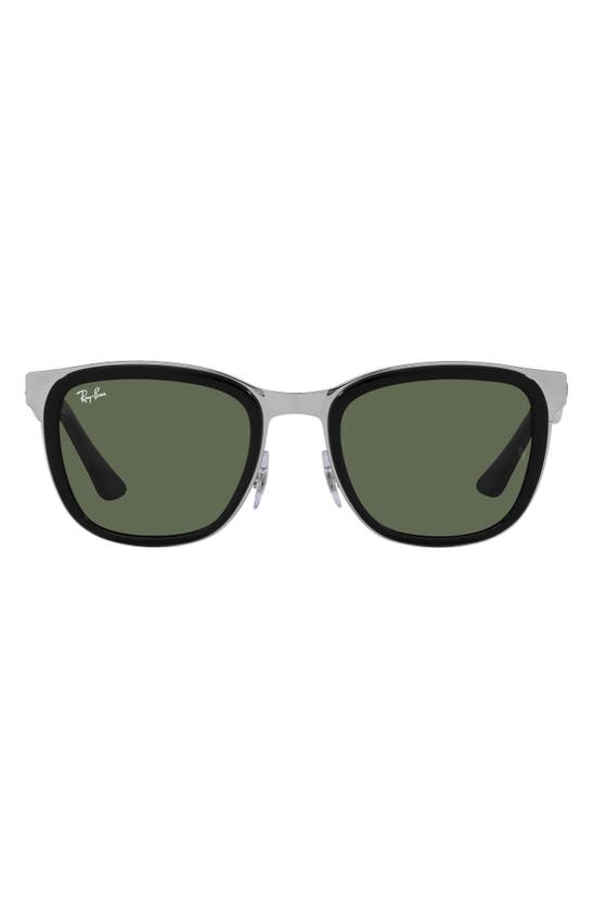Ray Ban Clyde 53mm Polarized Square Sunglasses In Dark Green | ModeSens