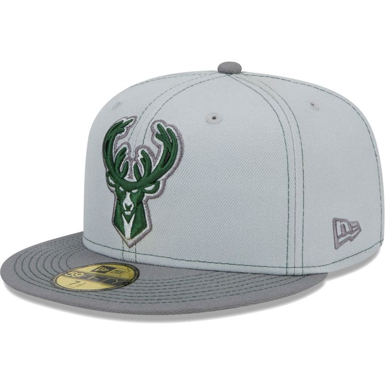 New Era Gray Milwaukee Bucks Color Pop 59fifty Fitted Hat | ModeSens