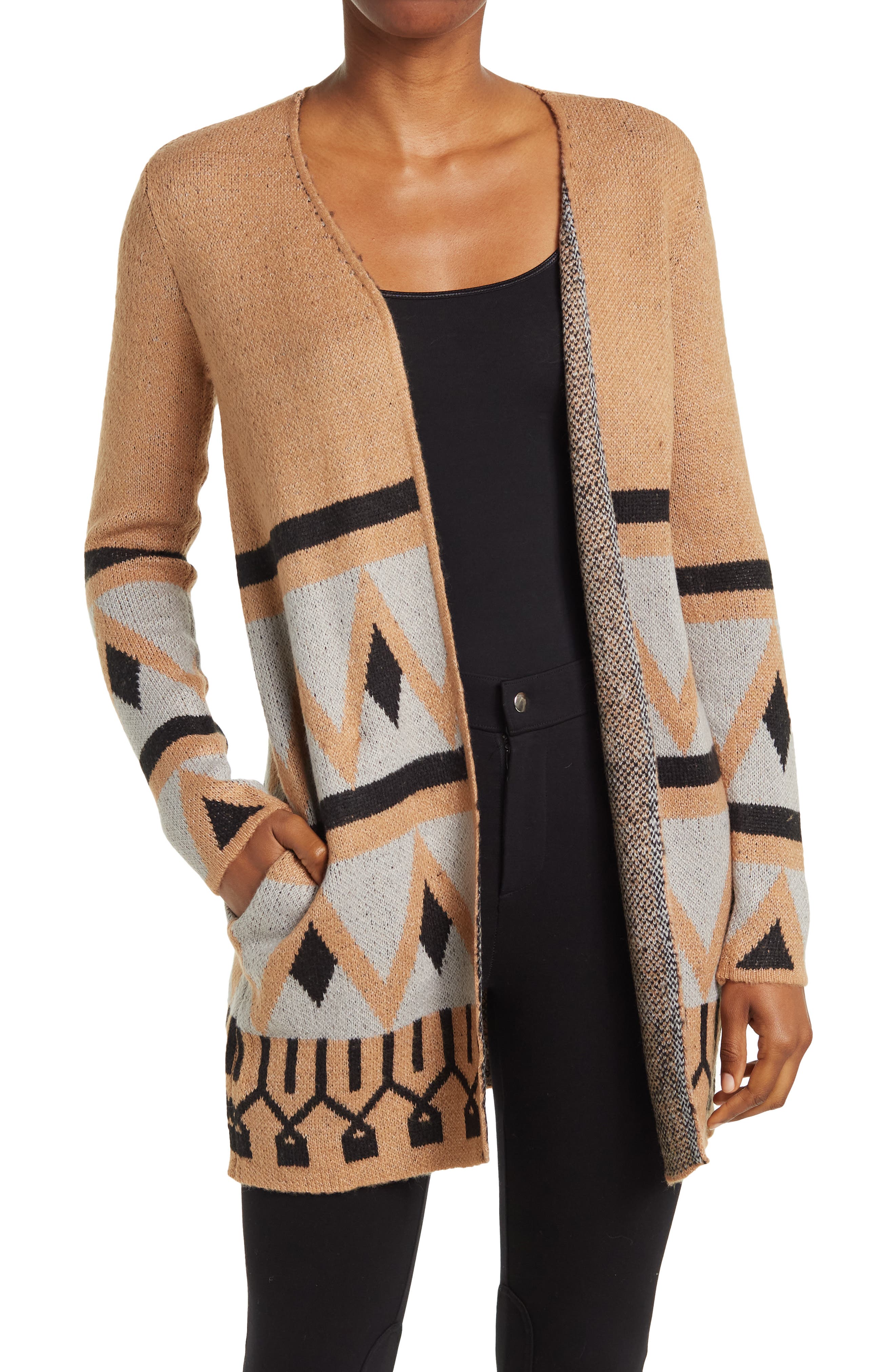 Love By Design Randee Long Patterned Cardigan | Nordstromrack