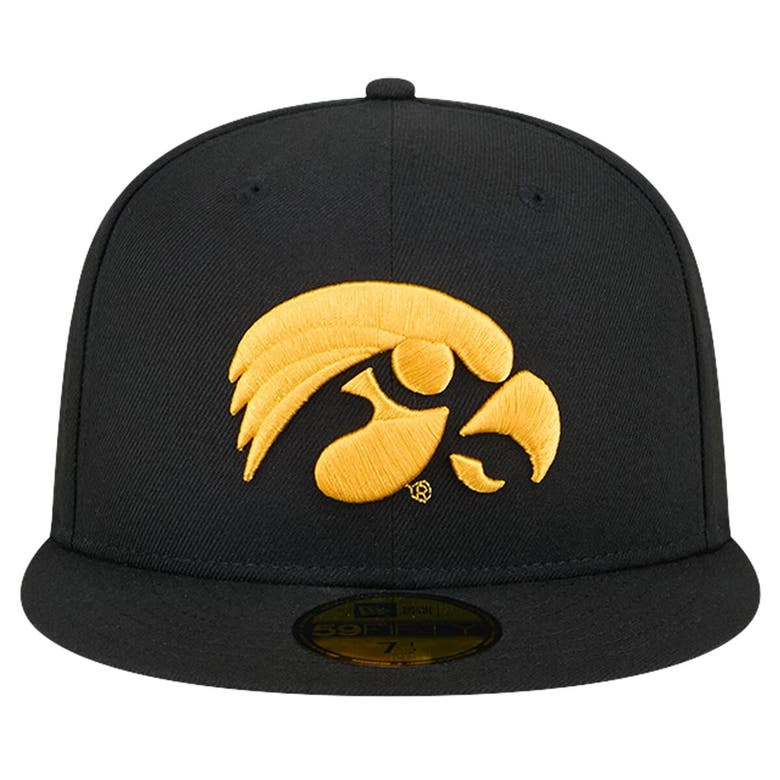 New Era Black Iowa Hawkeyes Throwback 59fifty Fitted Hat | ModeSens