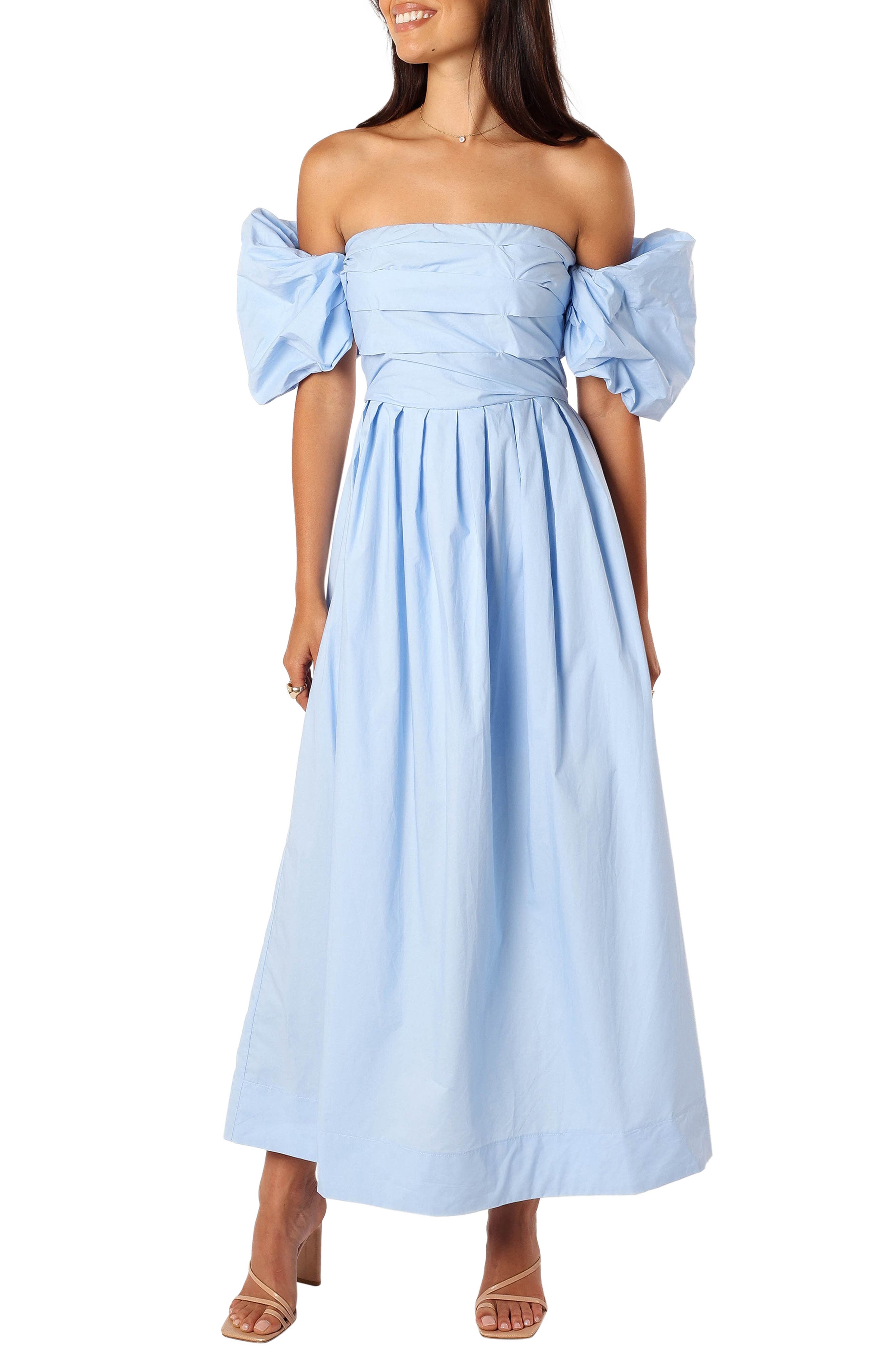 Petal & Pup Solana Off the Shoulder Cotton Maxi Dress | Nordstrom