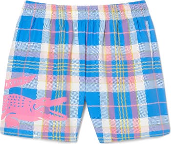 Lacoste Plaid Swim Trunks | Nordstrom