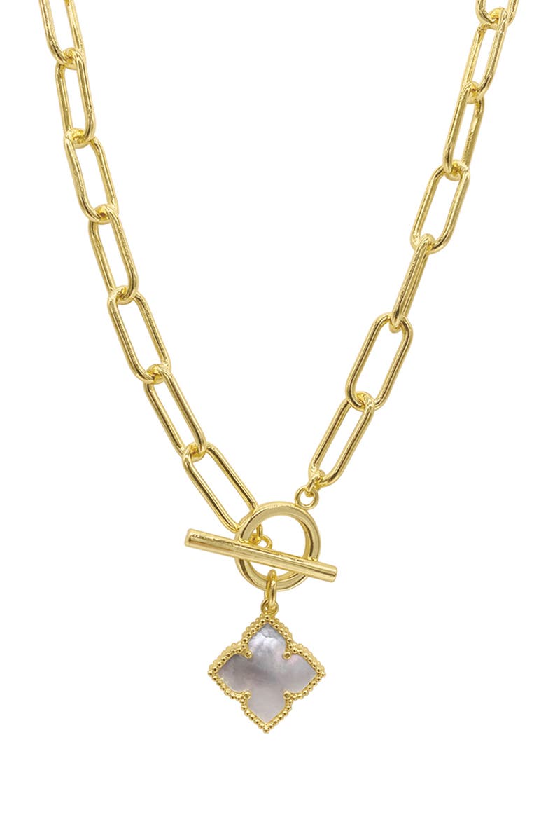 Adornia Flower White Mother of Pearl Pendant Necklace | Nordstromrack