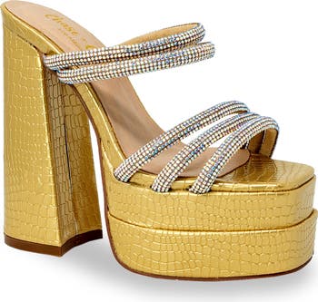CHASE AND CHLOE Embellished Multi Strap Sandal (Women) | Nordstromrack