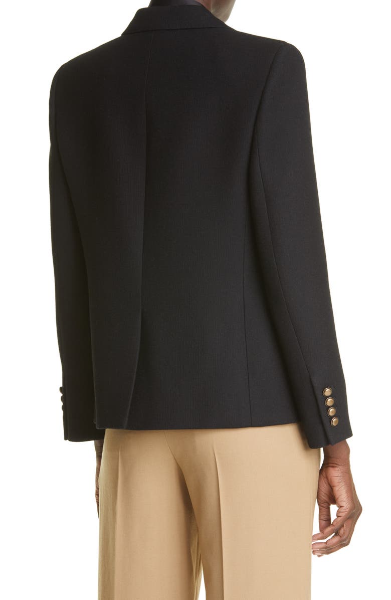 Saint Laurent Embroidered YSL Anchor Wool Blazer | Nordstrom