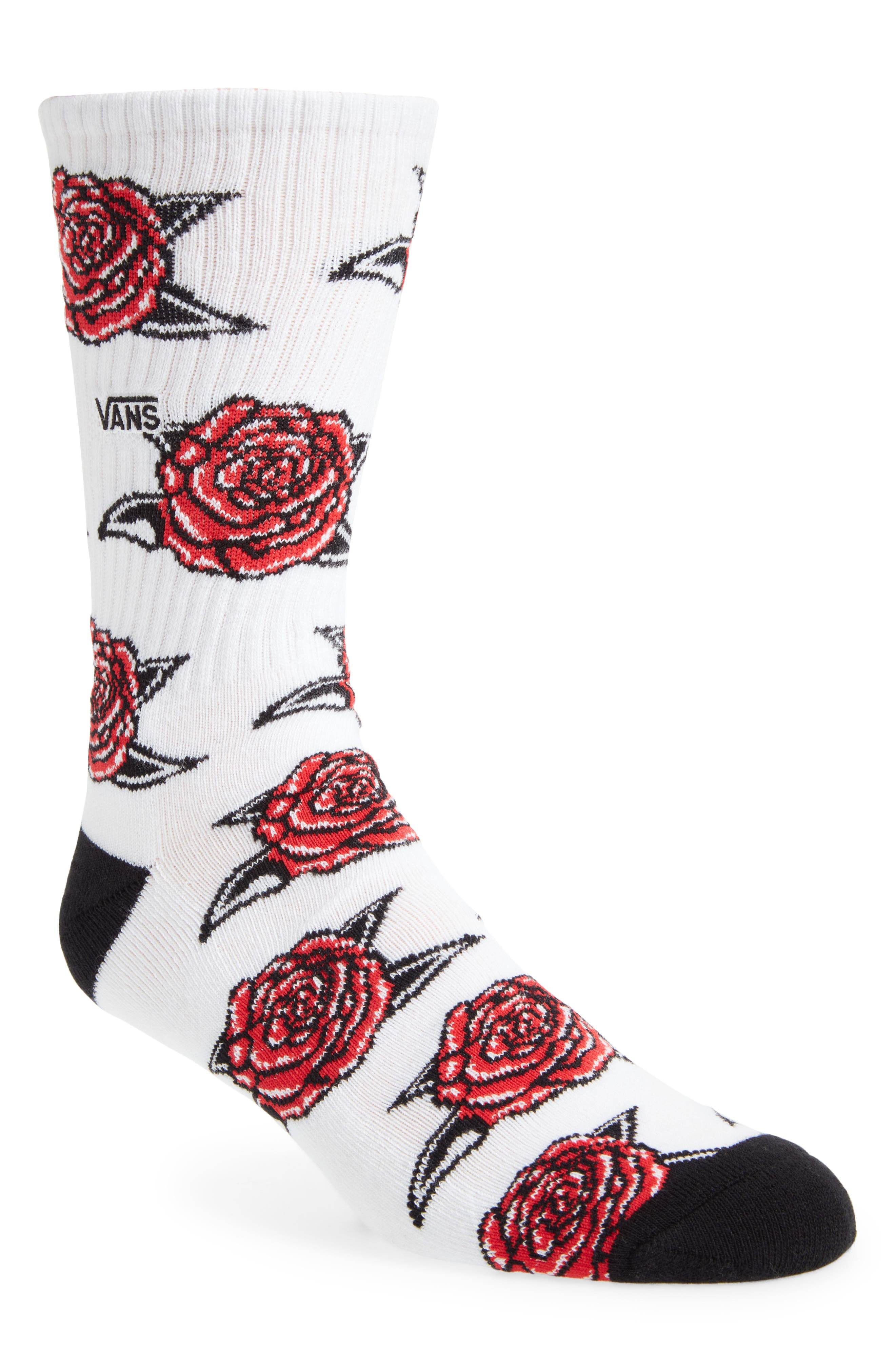 Vans Red Rose Crew Socks | Nordstrom