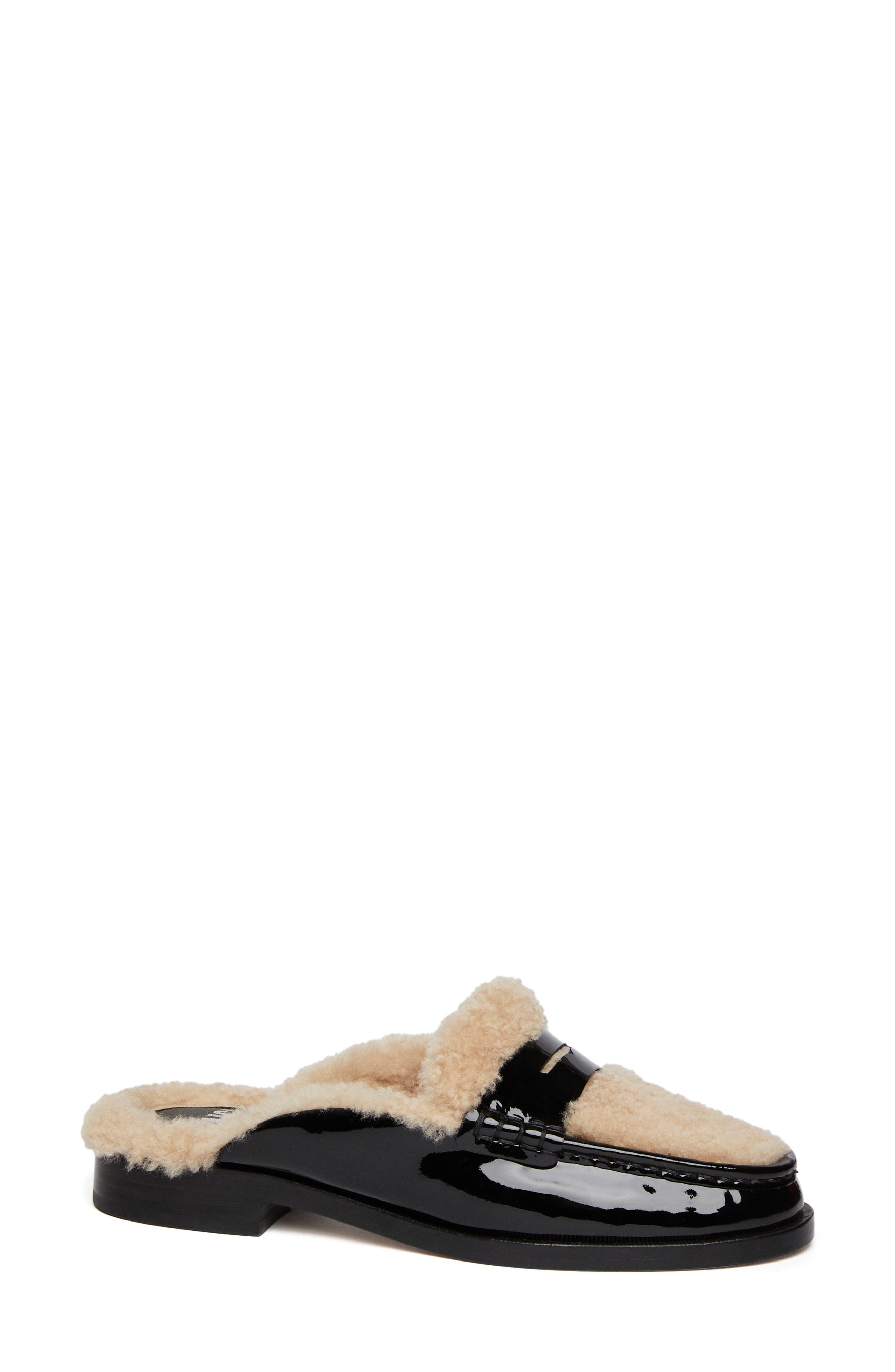 PAIGE Emmett Genuine Shearling Lined Loafer Mule (Women) | Nordstrom