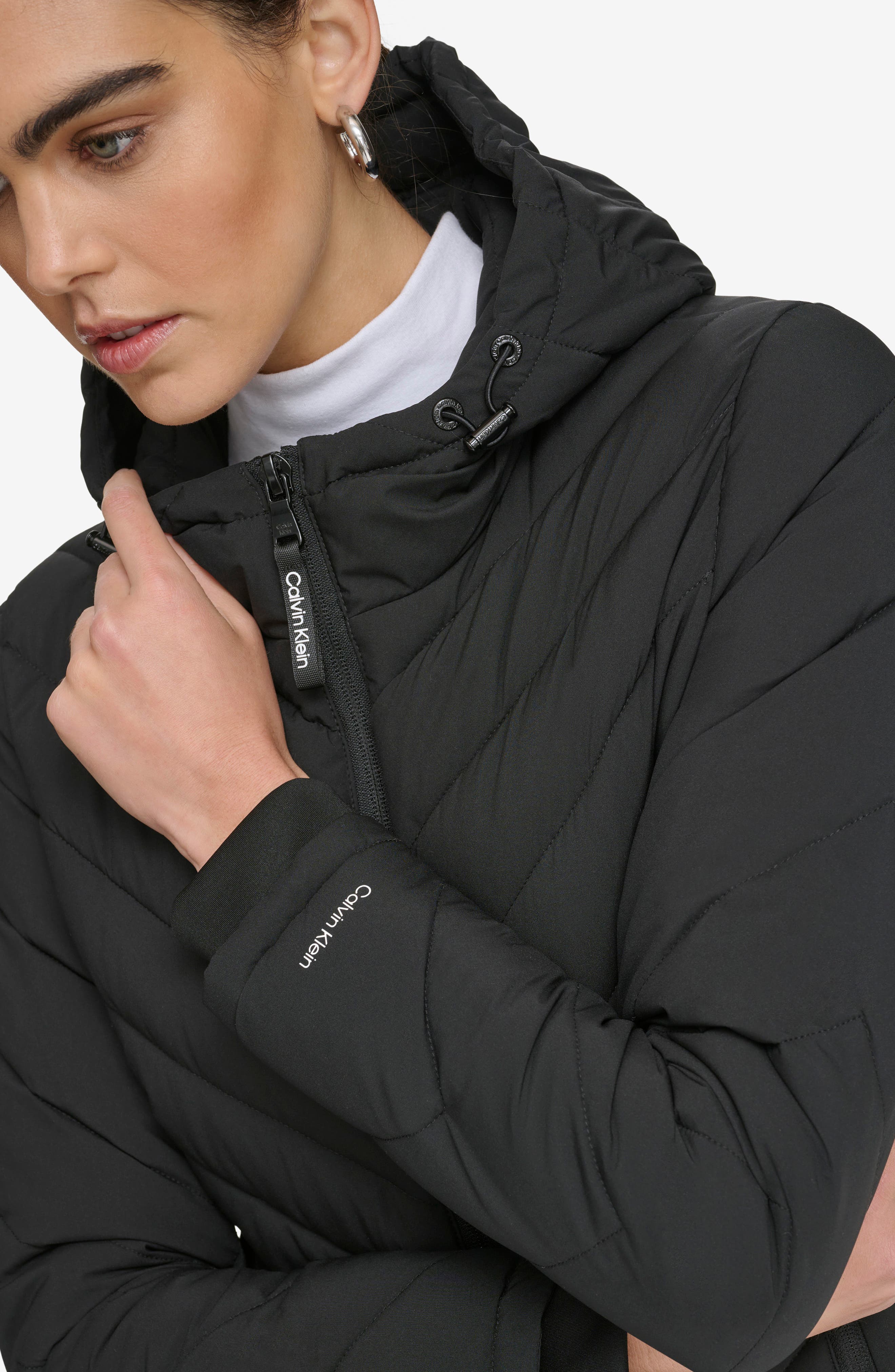 Calvin Klein Packable Chevron Quilt Scuba Puffer Jacket | Nordstromrack