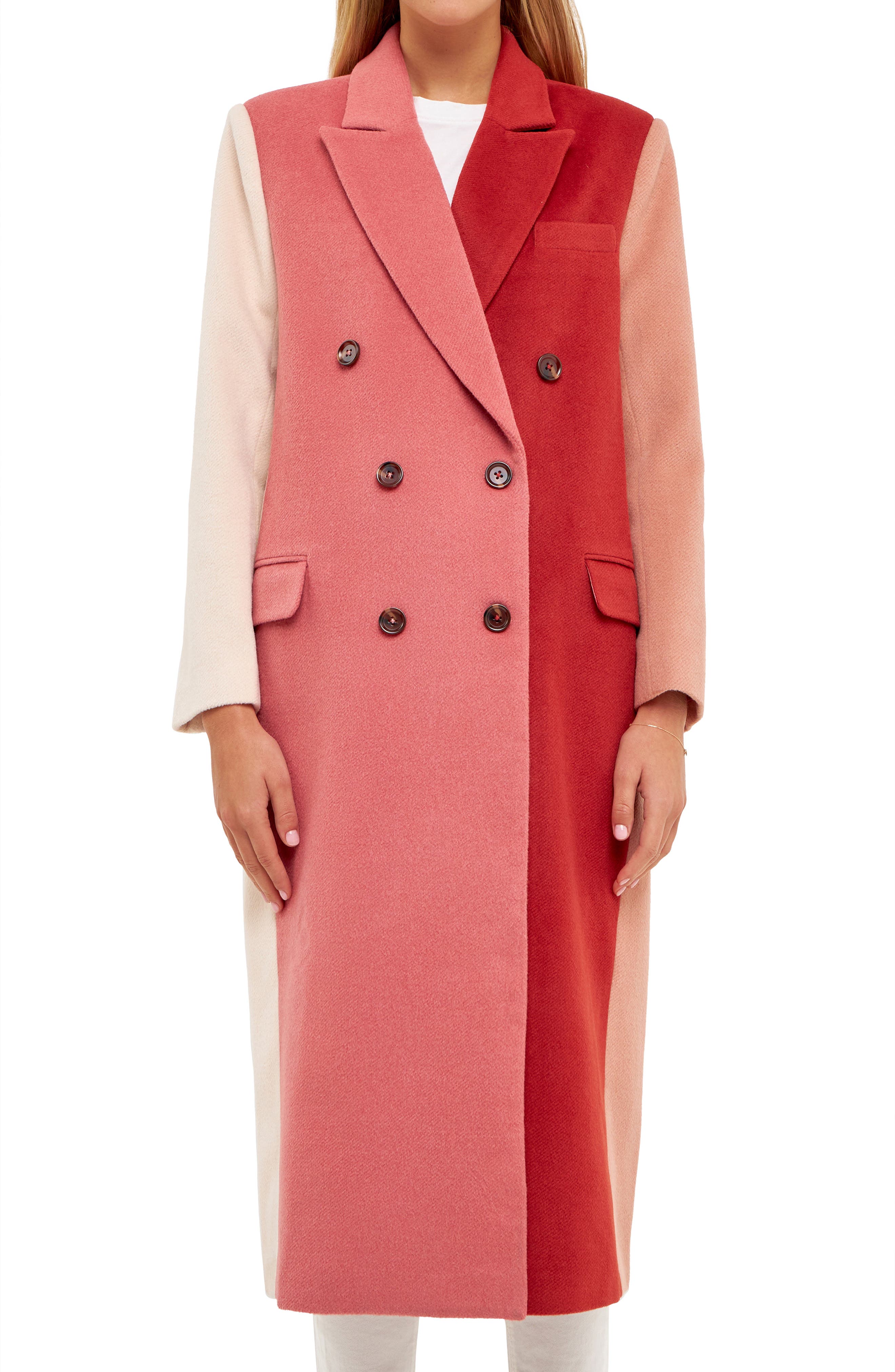 English Factory Colorblock Trench Coat | Nordstrom