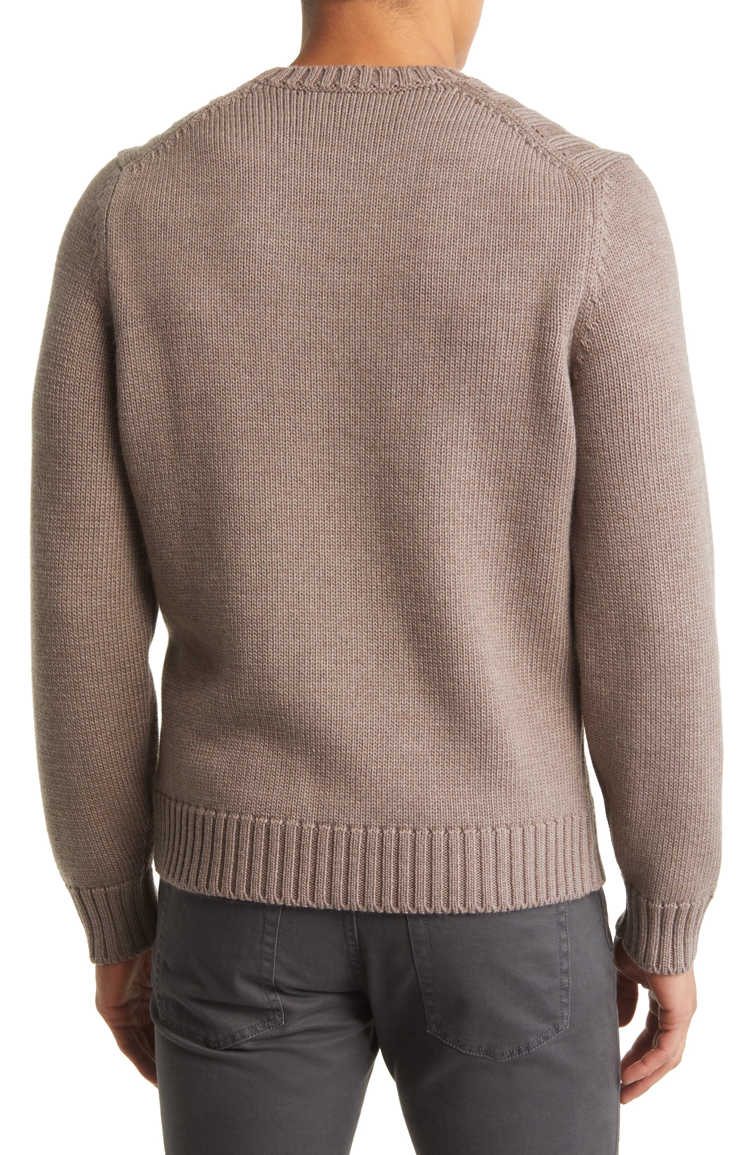 Canali Cable Knit Wool Crewneck Sweater | Nordstrom