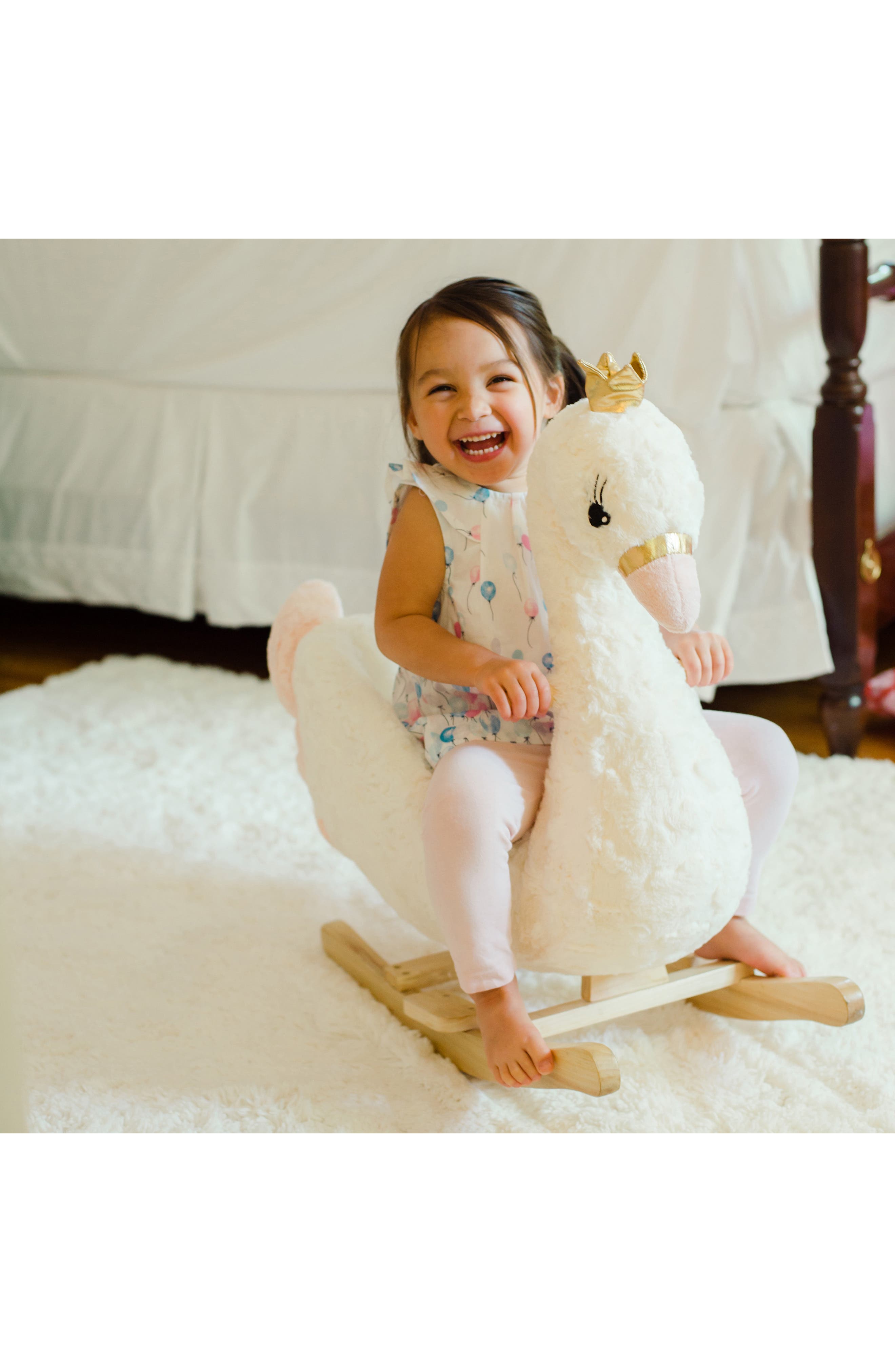 SOFT LANDING ™ Swan JoyRides ™ Rocker, Alternate, color, CREAM