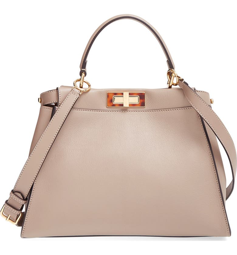 Fendi Medium Peekaboo Leather Satchel Nordstrom