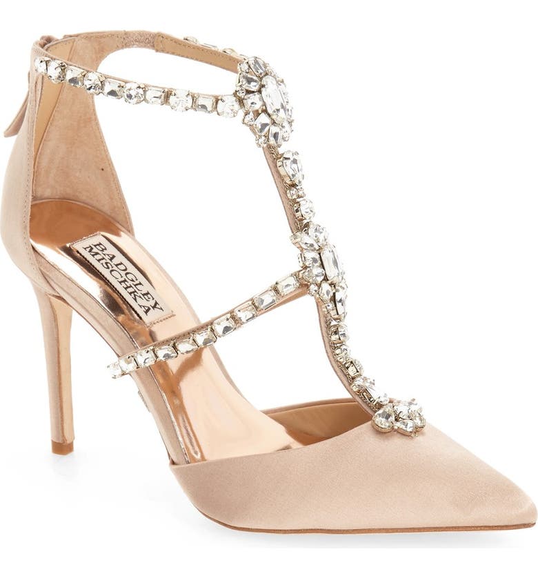 Badgley Mischka 'Decker' Crystal Embellished T-Strap Pump (Women ... Badgley Mischka 'Decker' Crystal Embellished T-Strap Pump (Women ...