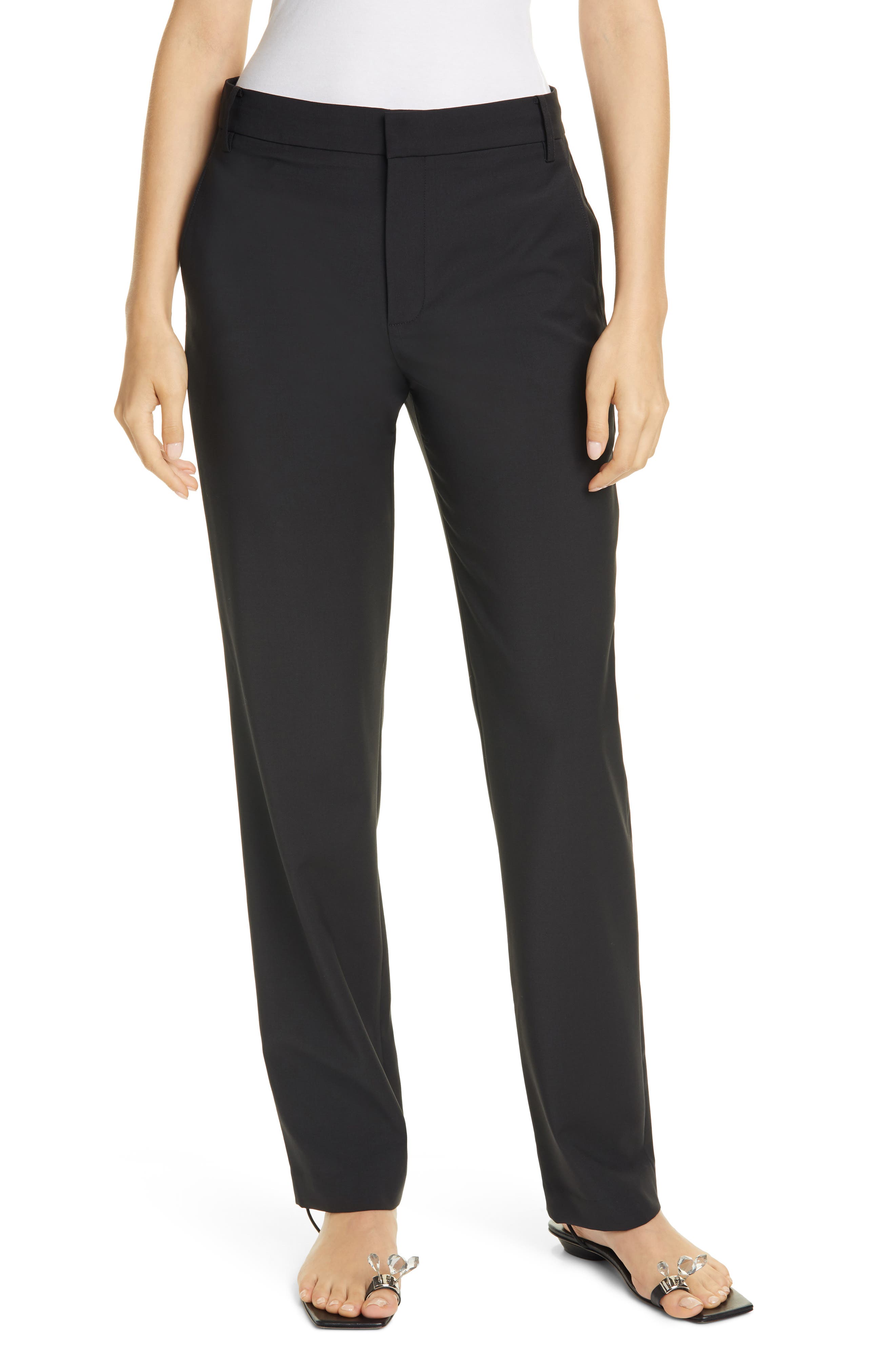 Tibi | Slouch High Waist Straight Leg Tropical Suiting Pants ...