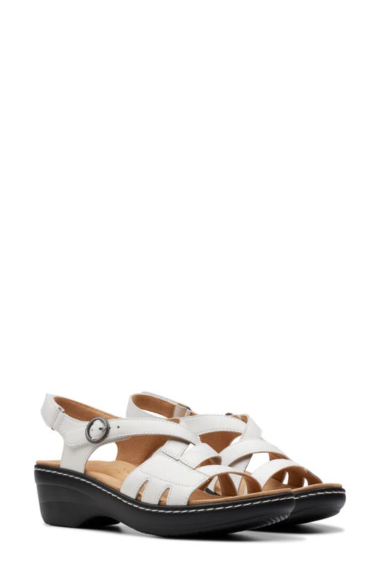 Clarks Merliah Bonita Strappy Block Heel Platform Sandals In White ...