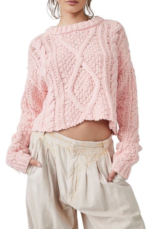 Womens Pink Cable Knit And Fair Isle Sweaters Nordstrom